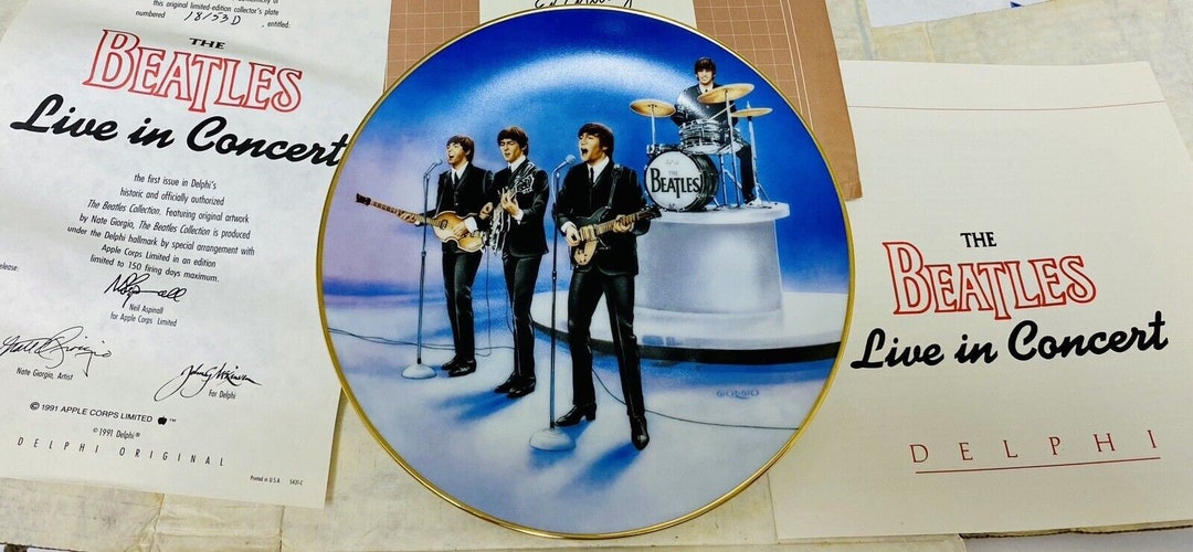 The BEATLES live in Concert Plate 1991 Delphi 1st Edition New in Box ...
