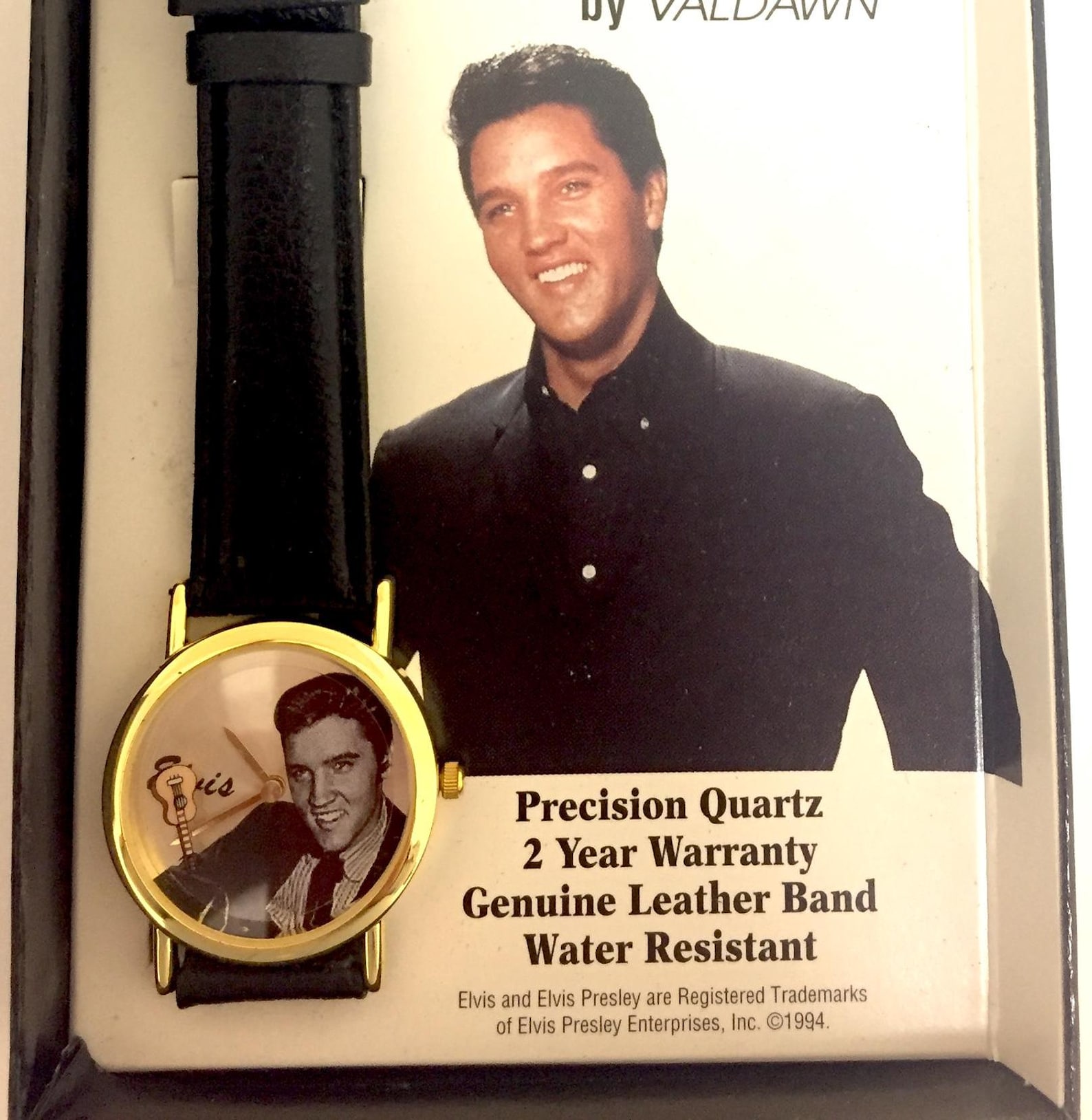 Elvis Presley Official Watch Valdawn Vintage, New in Box, Early Elvis ...