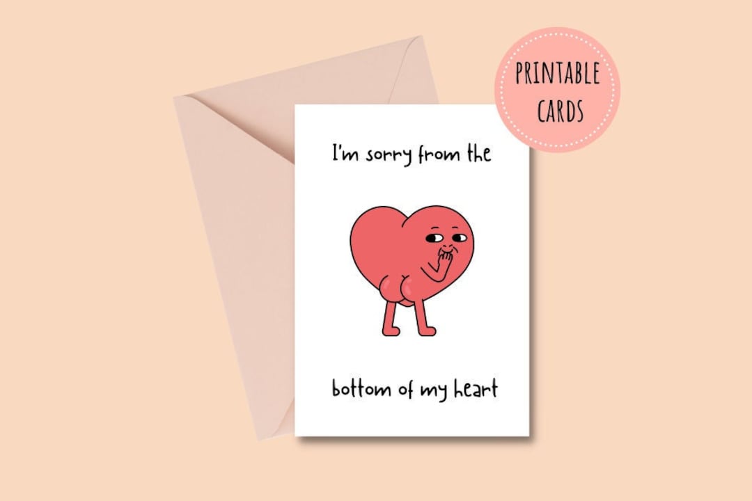 Printable Funny Apology Card Digital Download PDF, I'm Sorry Card ...