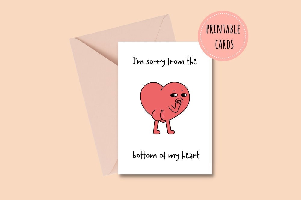 Printable Funny Apology Card Digital Download PDF, I'm Sorry Card ...