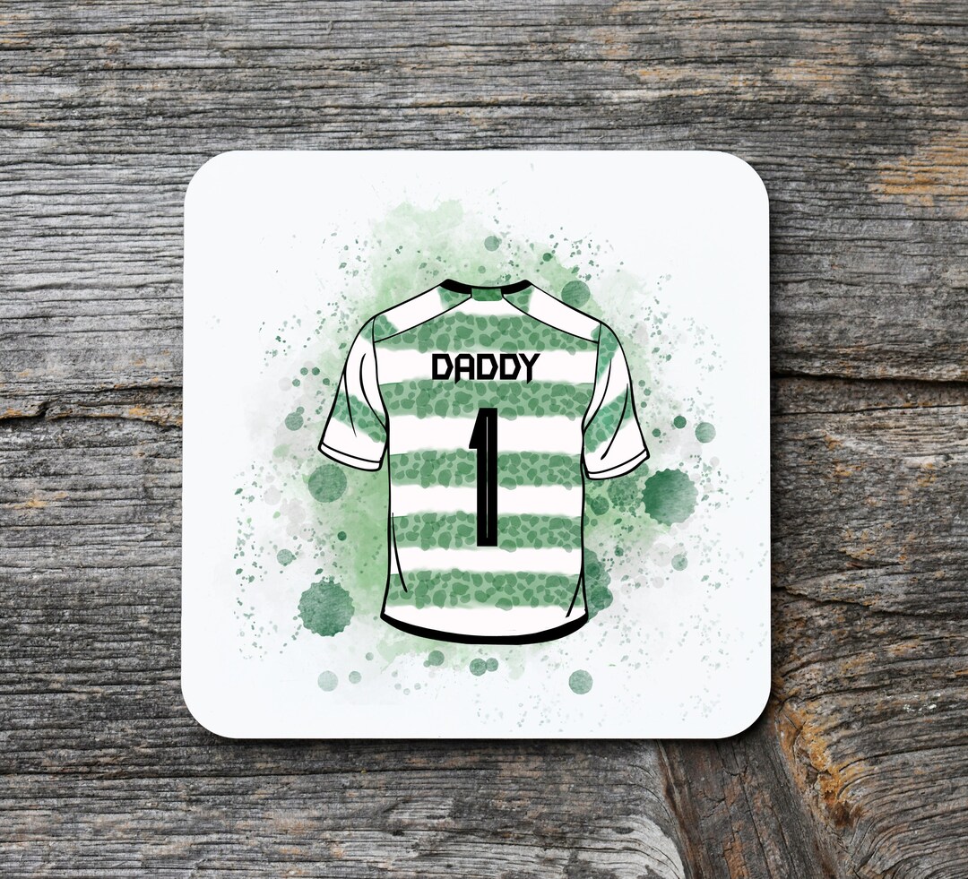 Personalised Celtic Coaster Birthday Gift Football Celtic FC Dad ...