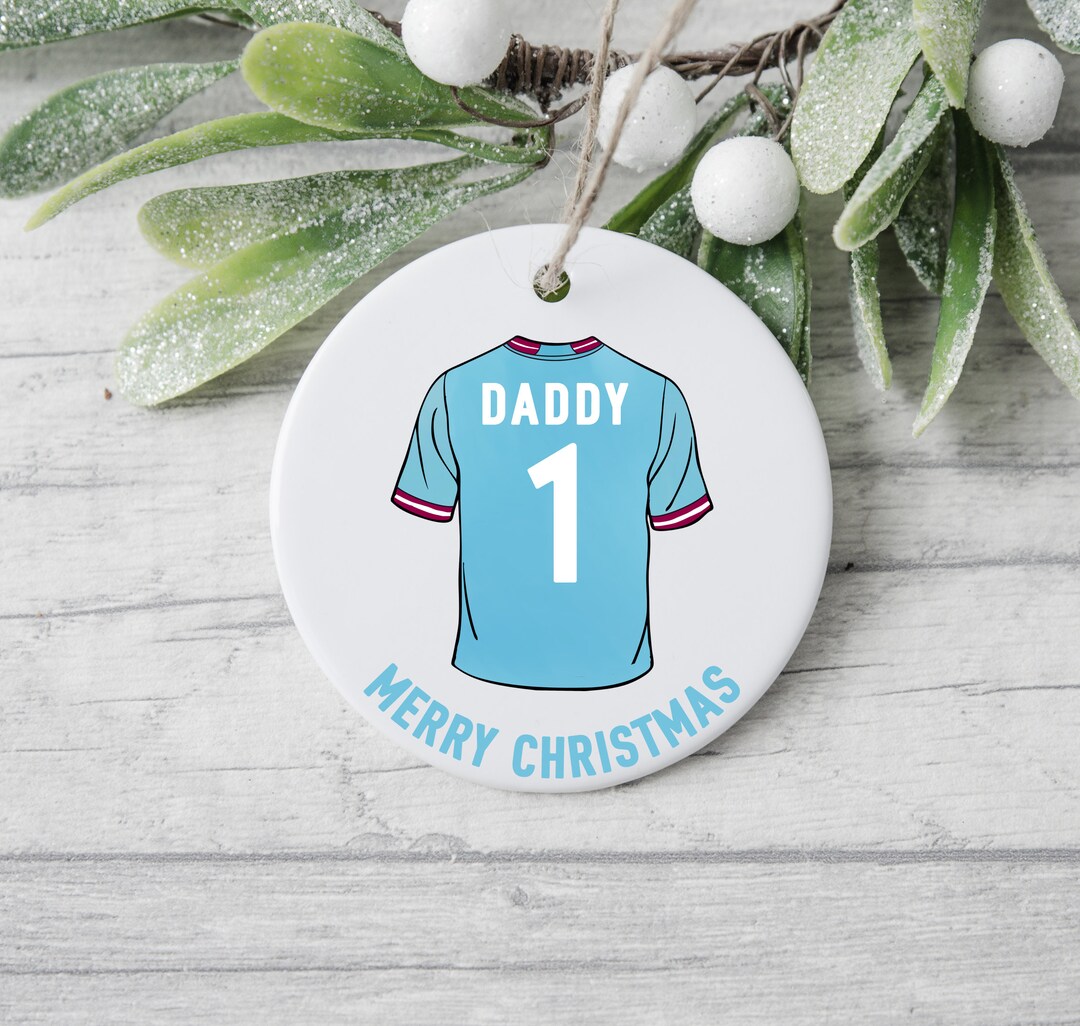 Manchester City 2022/23 Bauble Football Ceramic Christmas Tree ...