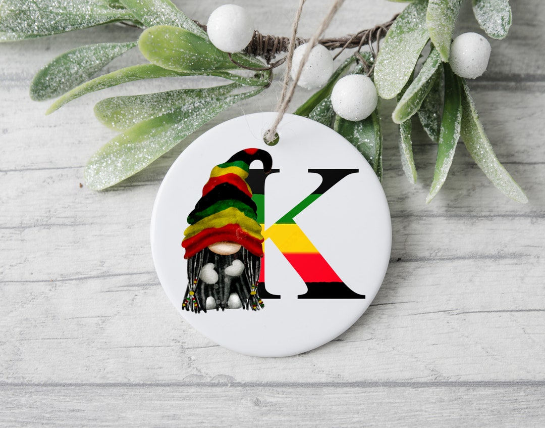 Rasta Bauble Ceramic Christmas Tree Decoration Ornament | Custom L Xmas ...