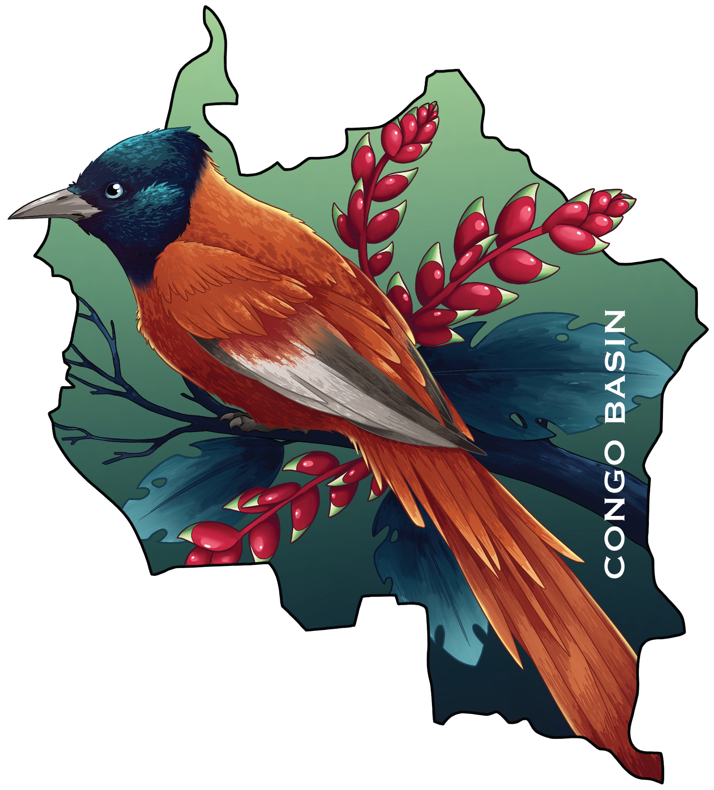 Congo Basin World Wildlife Fund fundraiser laptop sticker | Etsy