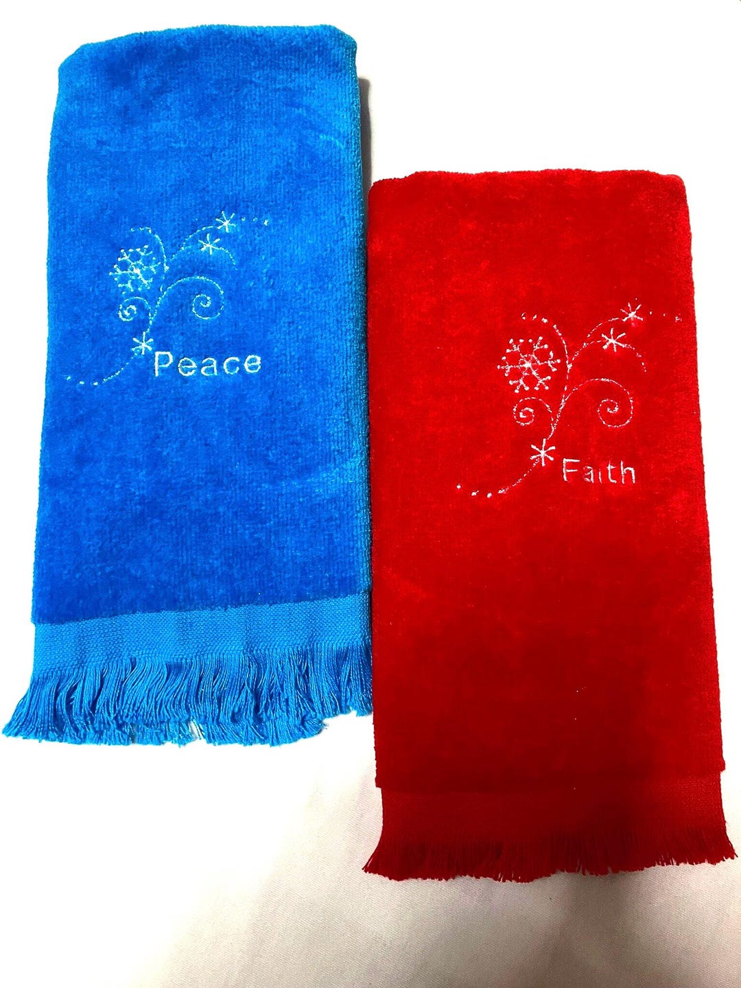 Embroidered Fingertip Towels - Etsy