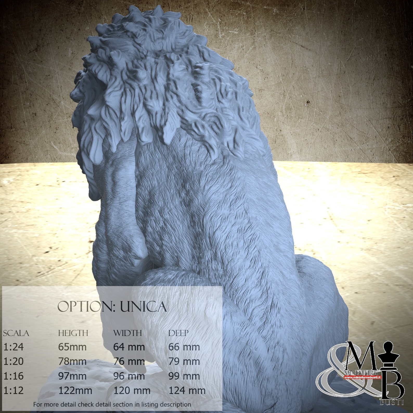 Lion, Miniature to Assemble and Color, in Resin - Etsy