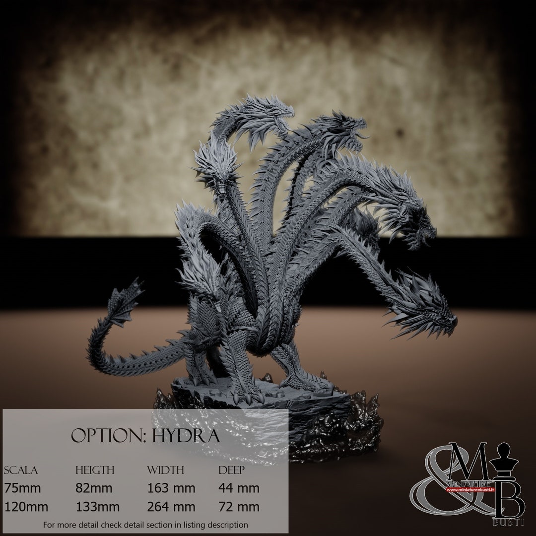 Hydra, Greek Myth Monster and Legends, by Clay Cyanide Miniature ...