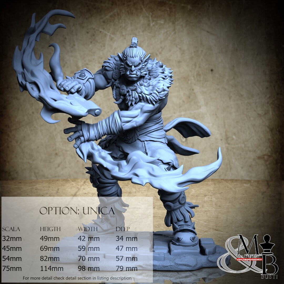 Pyromancer Vulok, M25, by Ronin Art Workshop, Miniature to Assemble and ...
