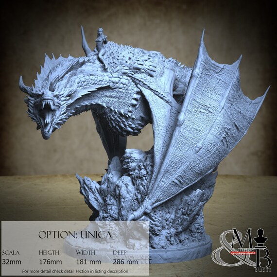 Queen of Dragons, miniature to assemble and color, in resin