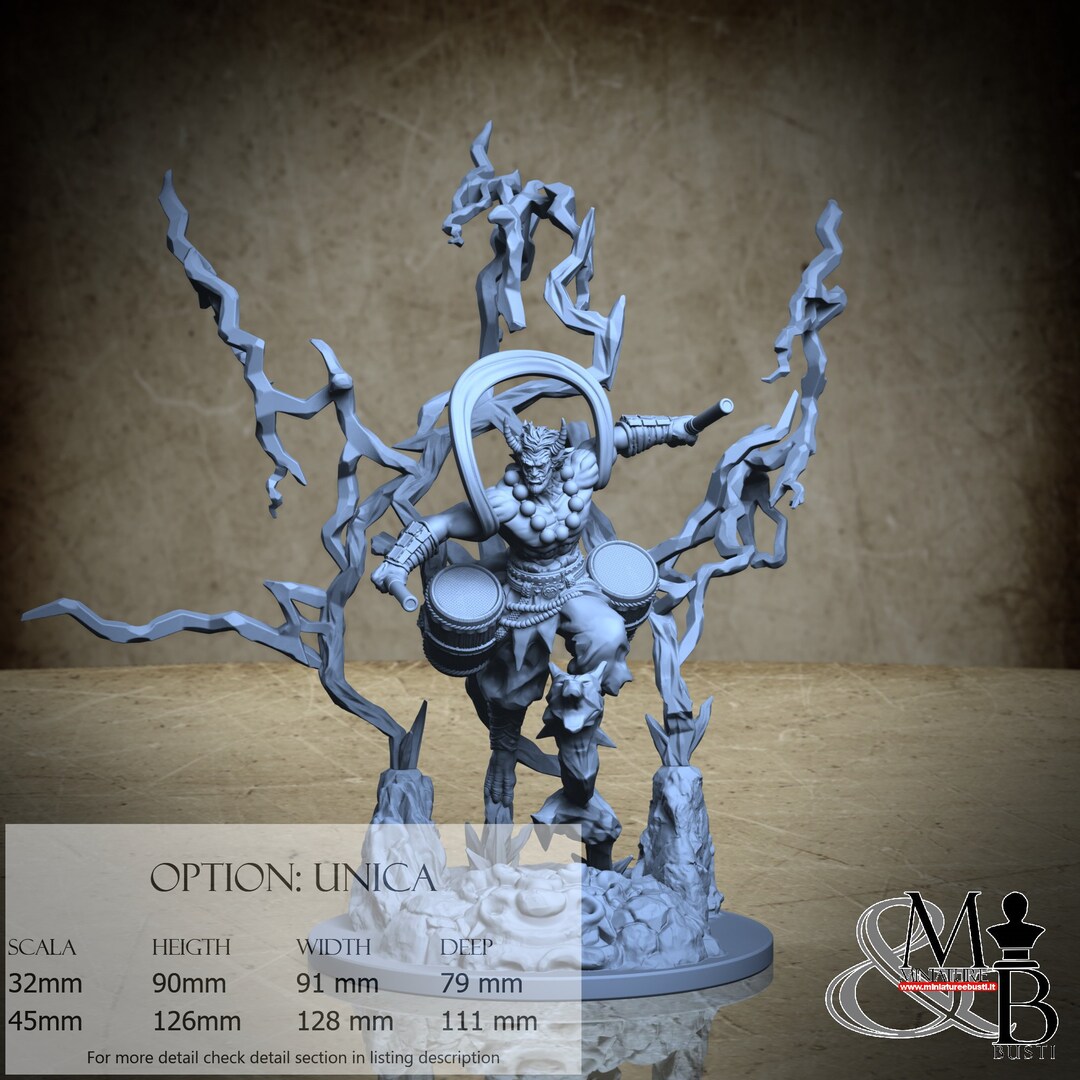 Raijin, Japanese Deities, by Clay Cyanide Miniature, Miniature to ...