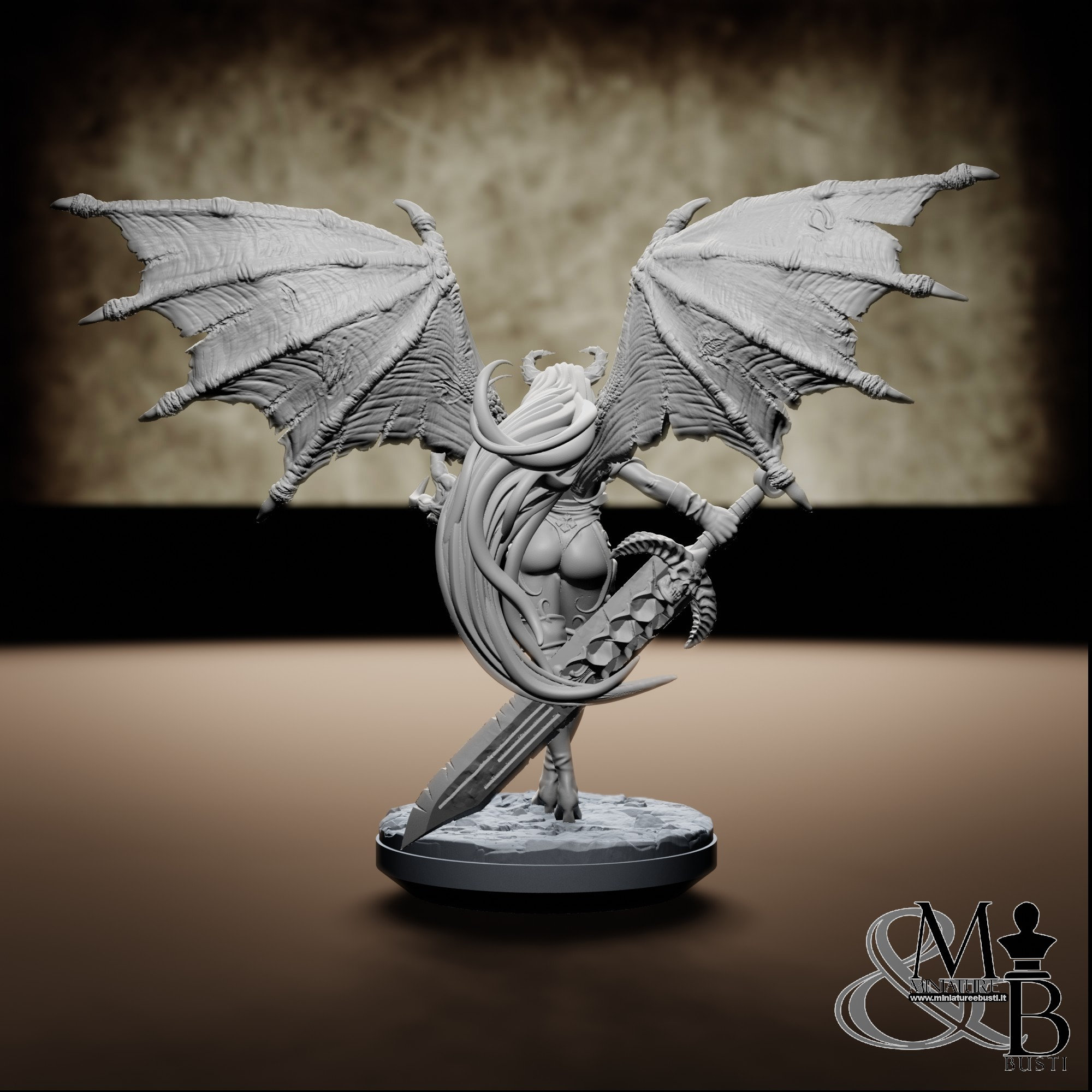 Succubus resin miniature to be mounted and colored | Etsy