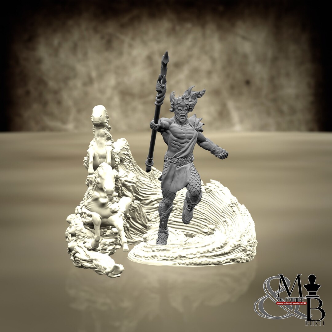Poseidon, Resin Miniature to Assemble and Color, Role-playing Games ...