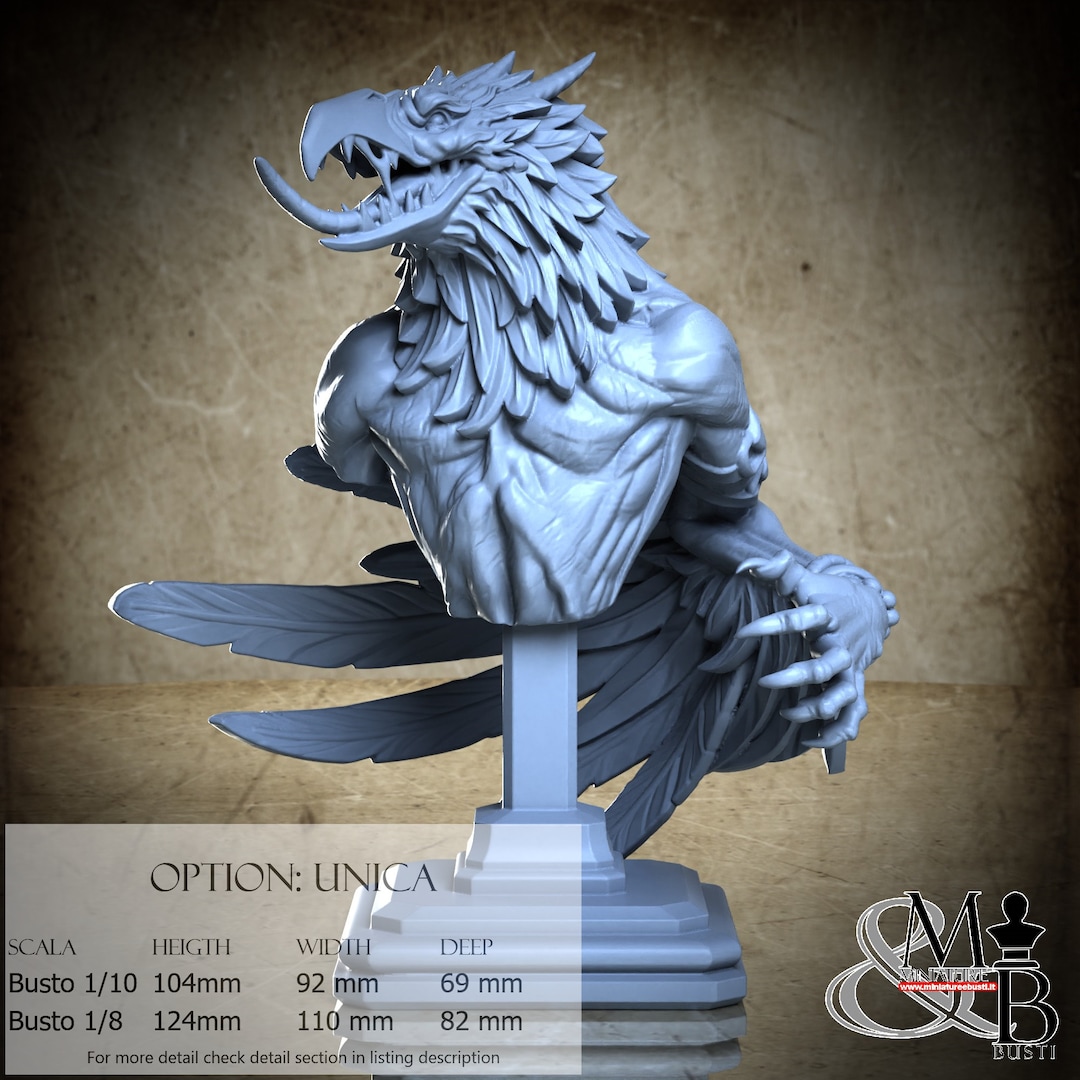 Rapacious Bird Bust - Resin Busts - Dnd, RPG, Wargame and Coloring ...