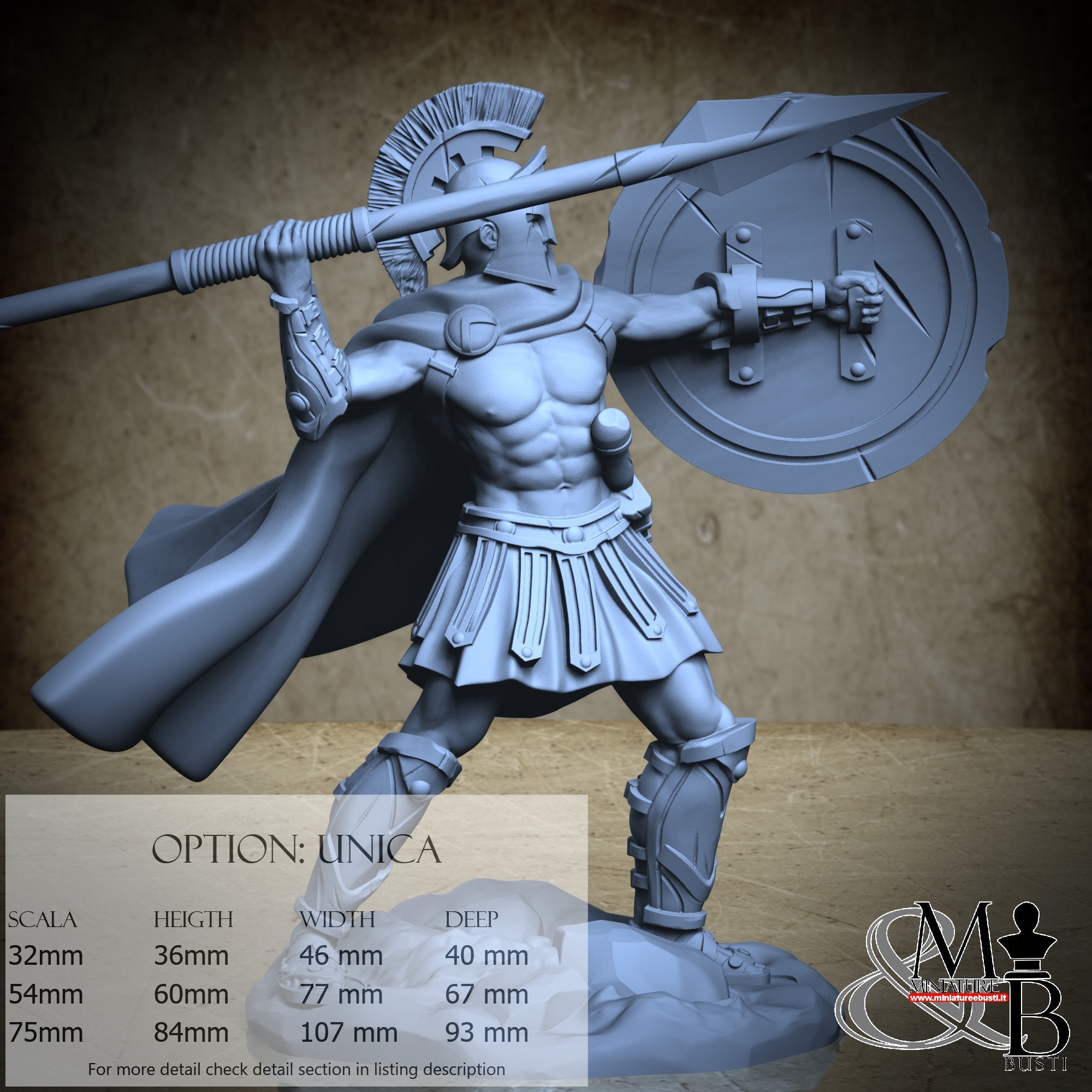 Spartan Soldier 3 Miniature to Assemble and Color in Resin - Etsy