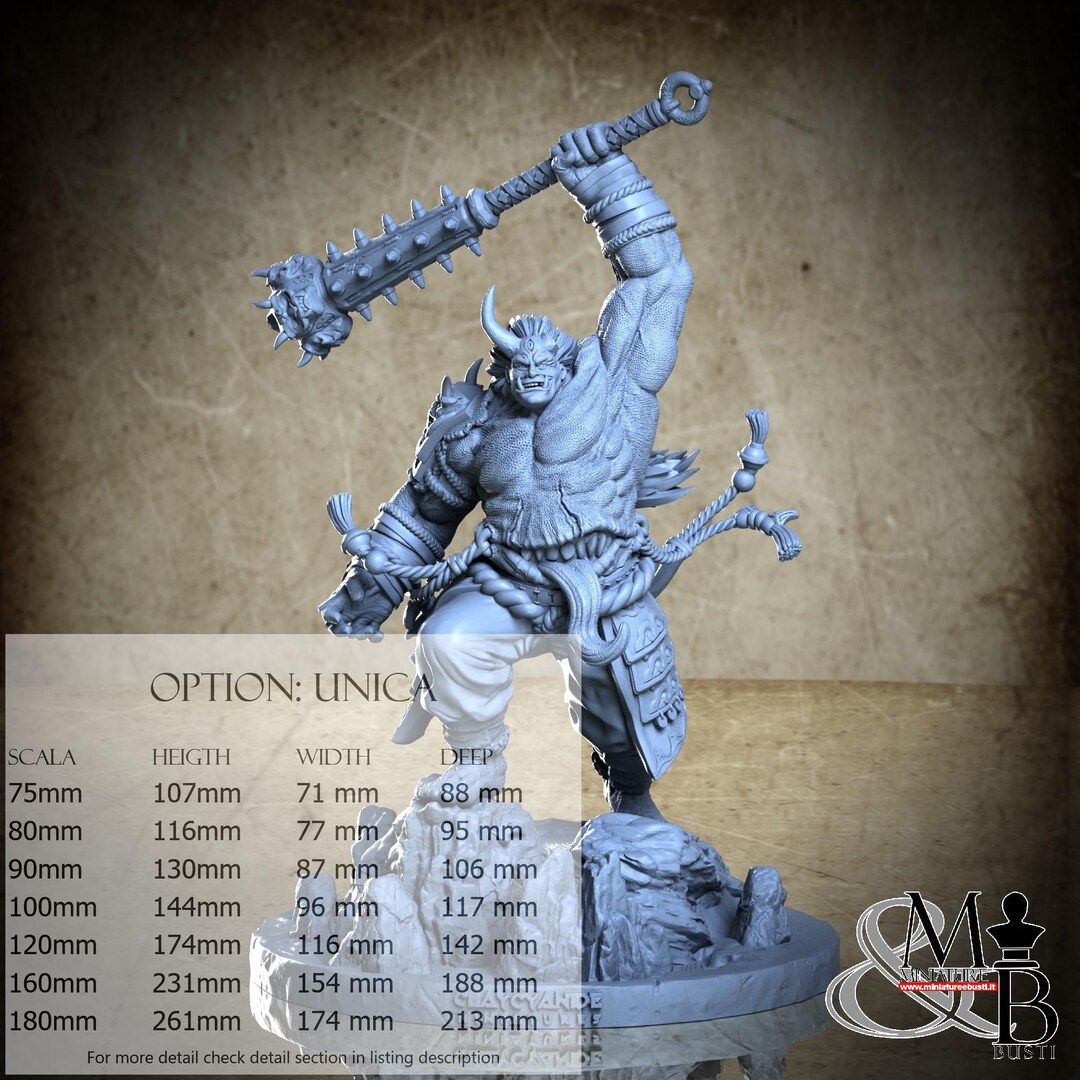 Oni Demon, Big Models, by Clay Cyanide Miniature, Miniature to Assemble ...