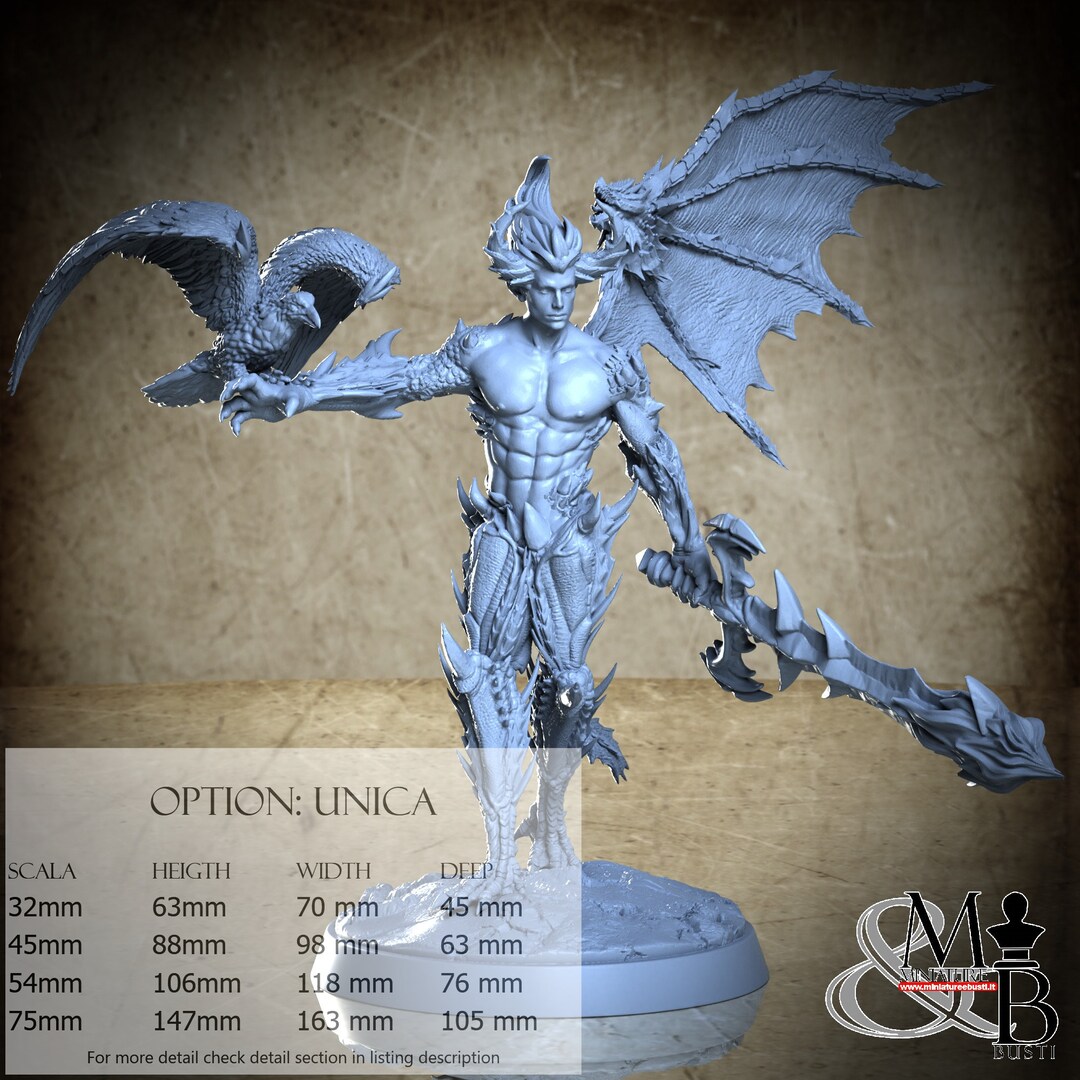 Aduic, Fallen Watchers, Clay Cyanide Miniature, Miniature to Assemble ...