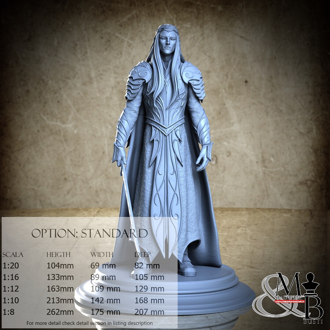 Thranduil, July 2023, Ca_3d_art, Miniature to Assemble and Color, in Resin - Etsy