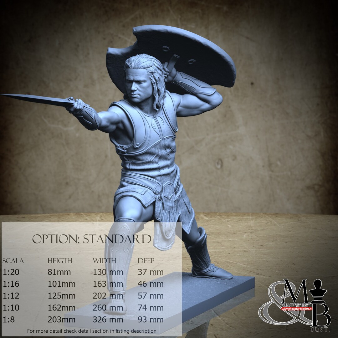 Achilles, Miniature to Assemble and Color, in Resin - Etsy