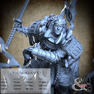 Susanoo, Japanese Mythology, Clay Cyanide Miniature, Miniature to ...