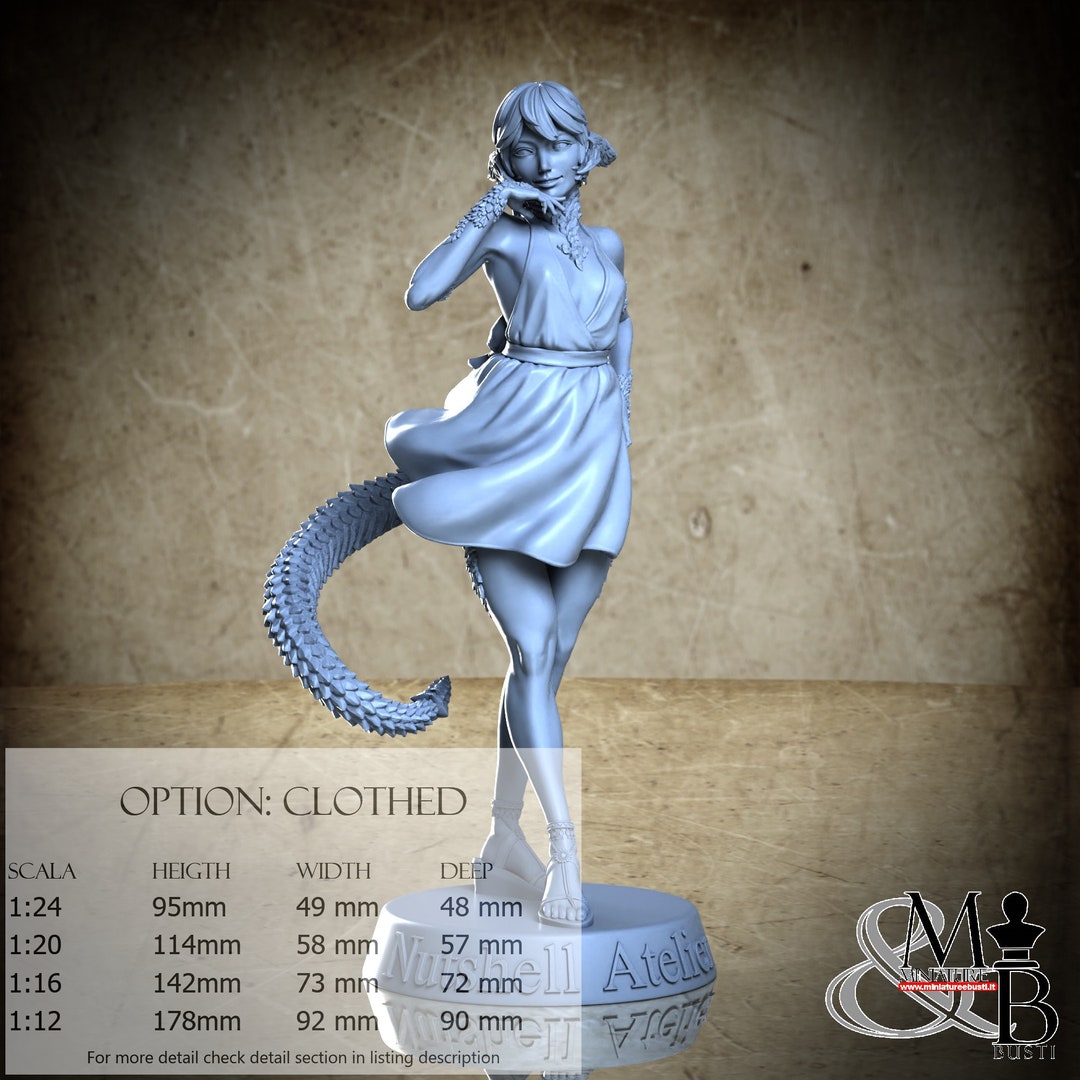 Draconic Girl, Ottobre 2023 (4 Stili), Di Nutshell Atelier, Miniatura ...
