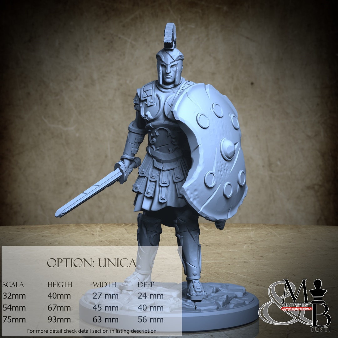 Athenian Soldier 3, Miniature to Assemble and Color, in Resin - Etsy