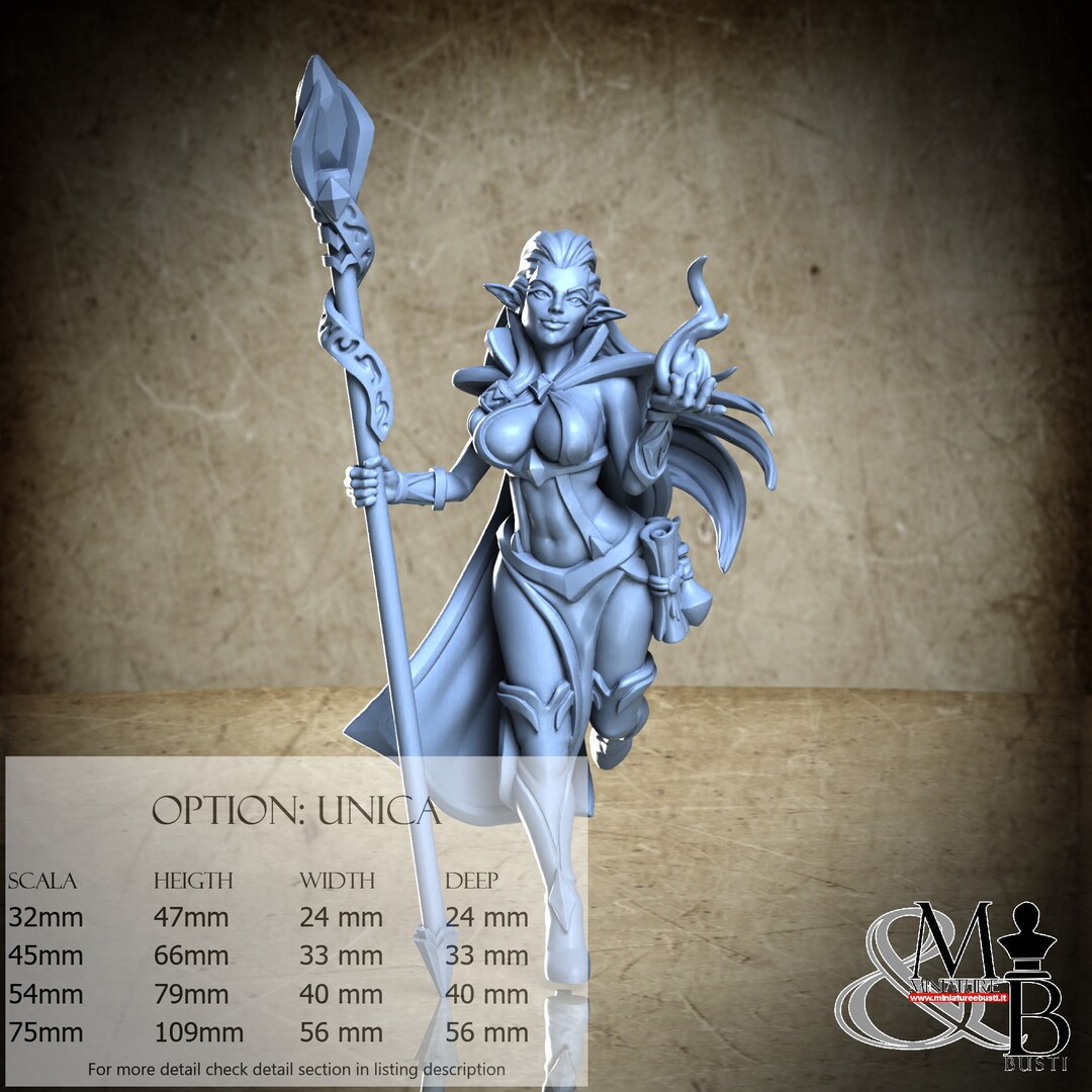 Enchantress - Resin Miniatures - Dnd, RPG, Wargame and Coloring ...