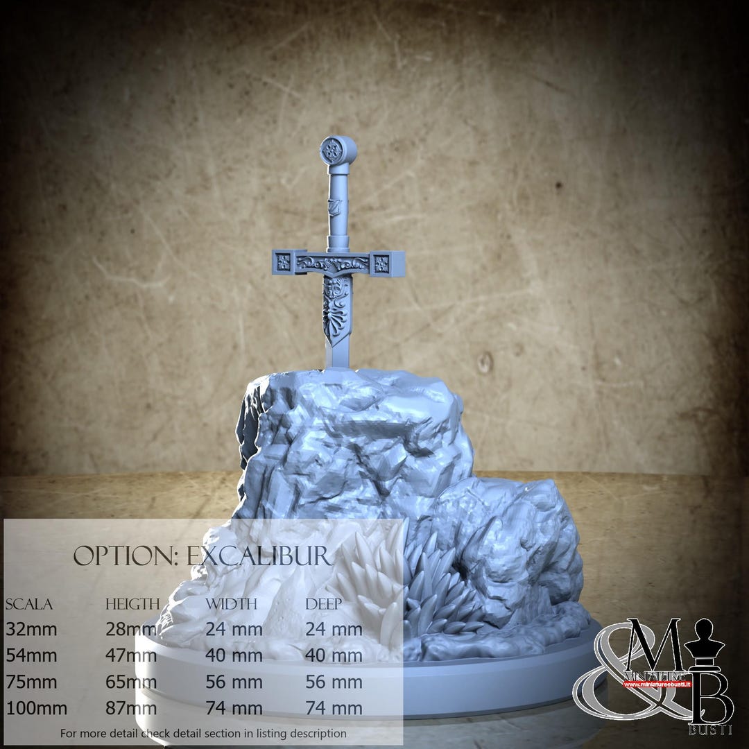 Excalibur, the Legend of King Arthur, by Clay Cyanide Miniatures ...