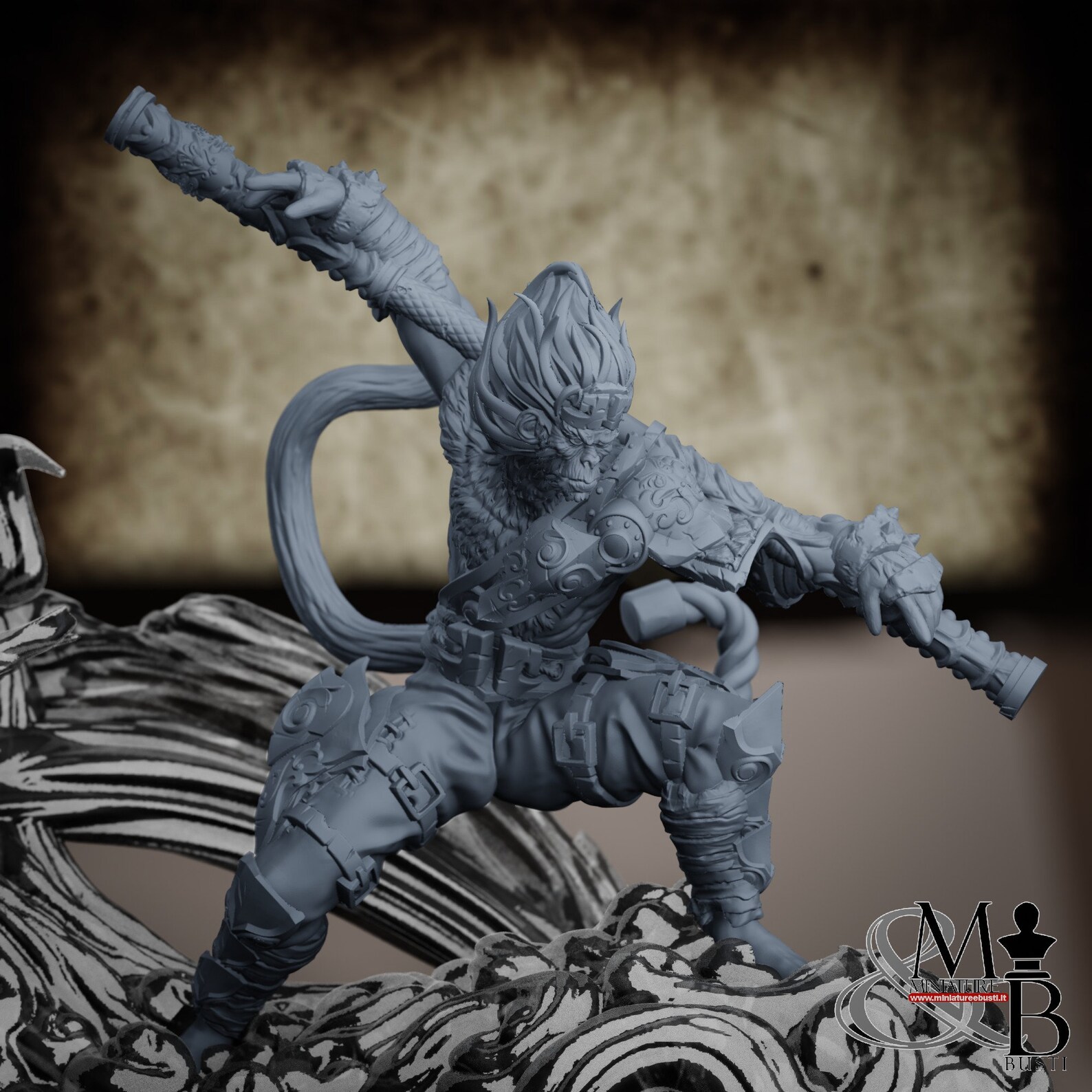 Sun Wukong Resin Miniature to Assemble and Color - Etsy