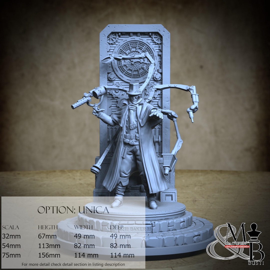 Sherlock Holmes, Victorian Steampunk, by Clay Cyanide Miniature ...