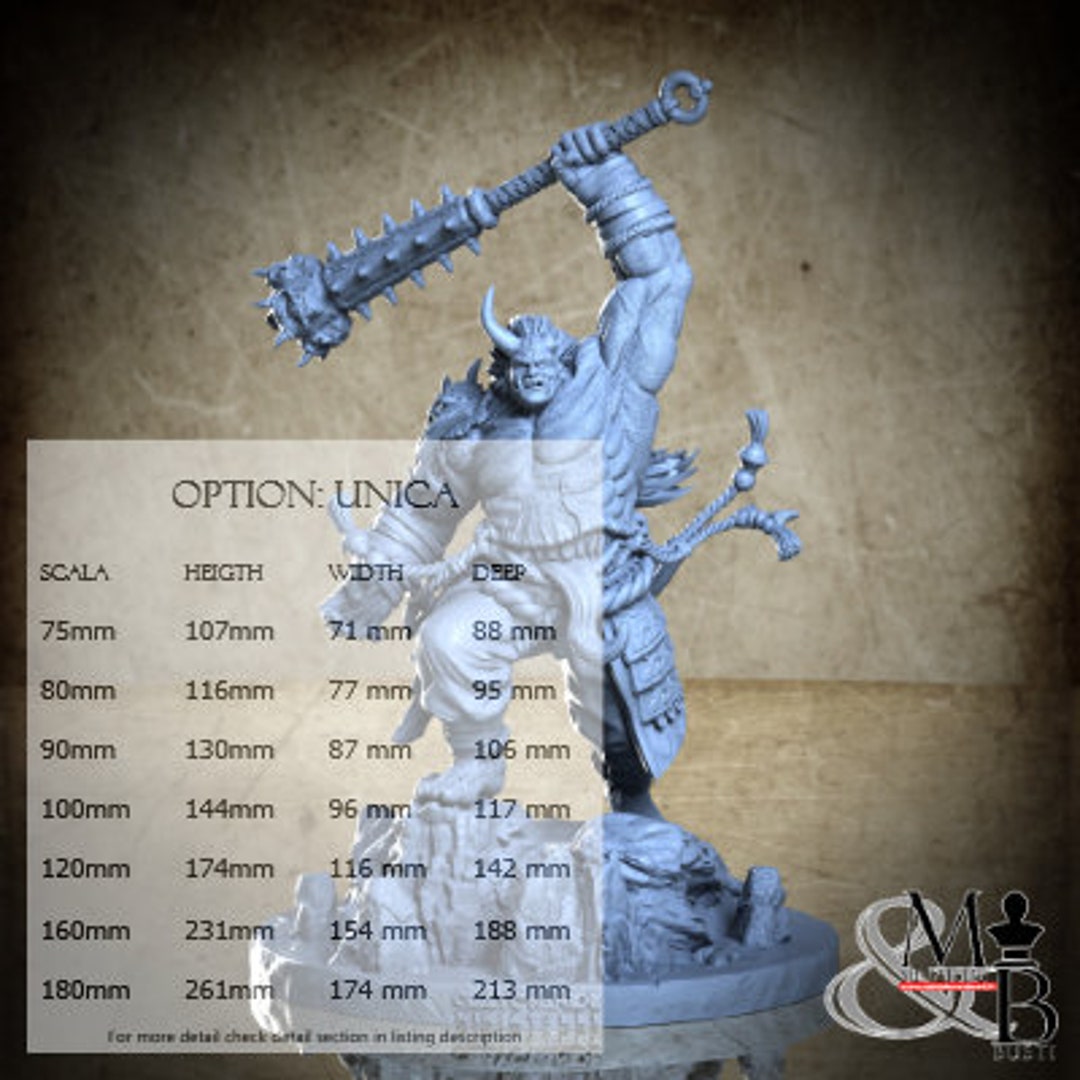 Oni Demon, Big Models, Clay Cyanide Miniature, Miniature to Assemble ...