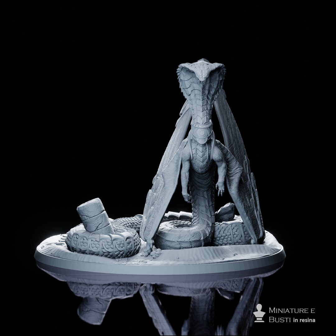 Dragon Cobra, Resin Miniature to Assemble and Color, Role-playing Games ...