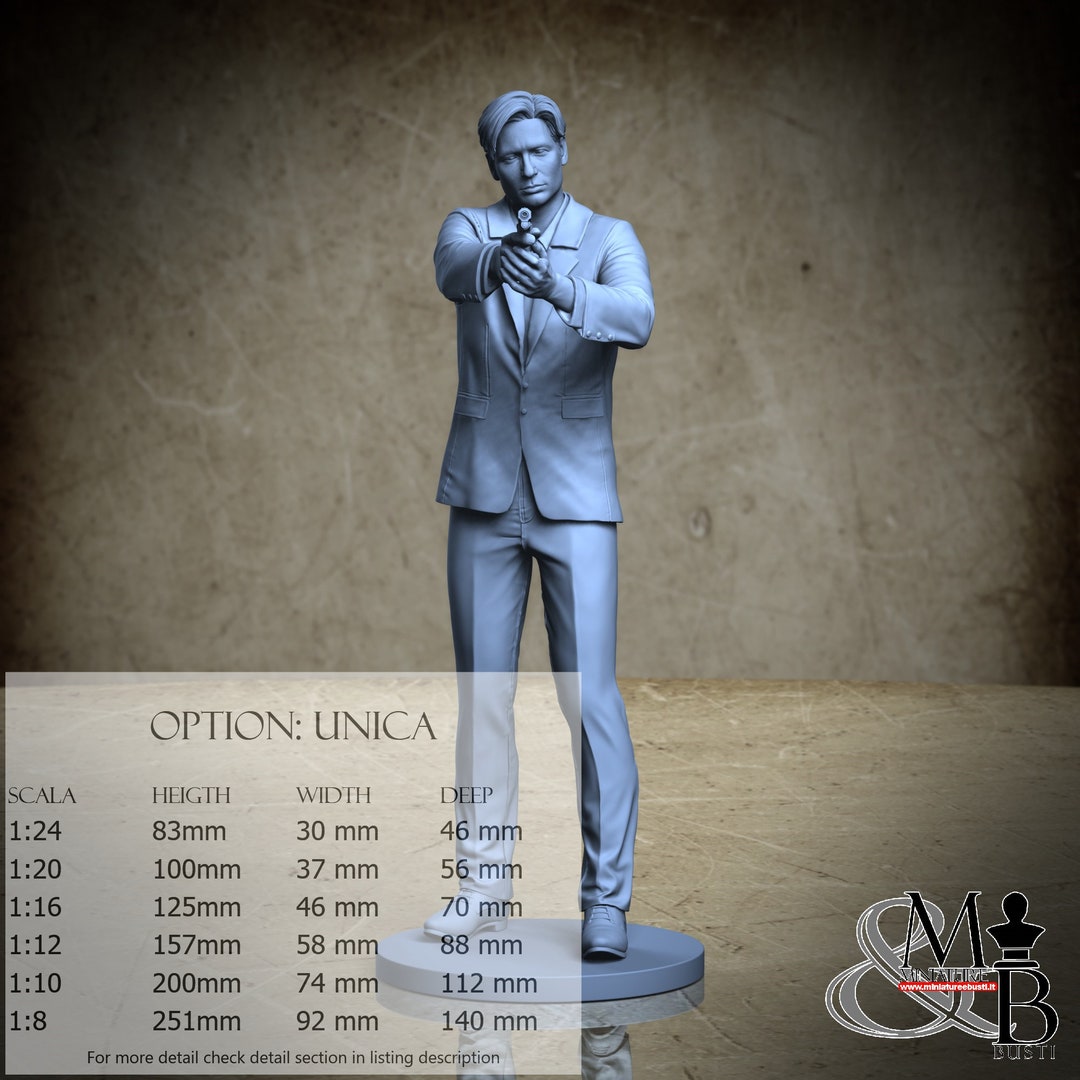 FBI Misteries Male Detective Miniature to Assemble and Color - Etsy UK
