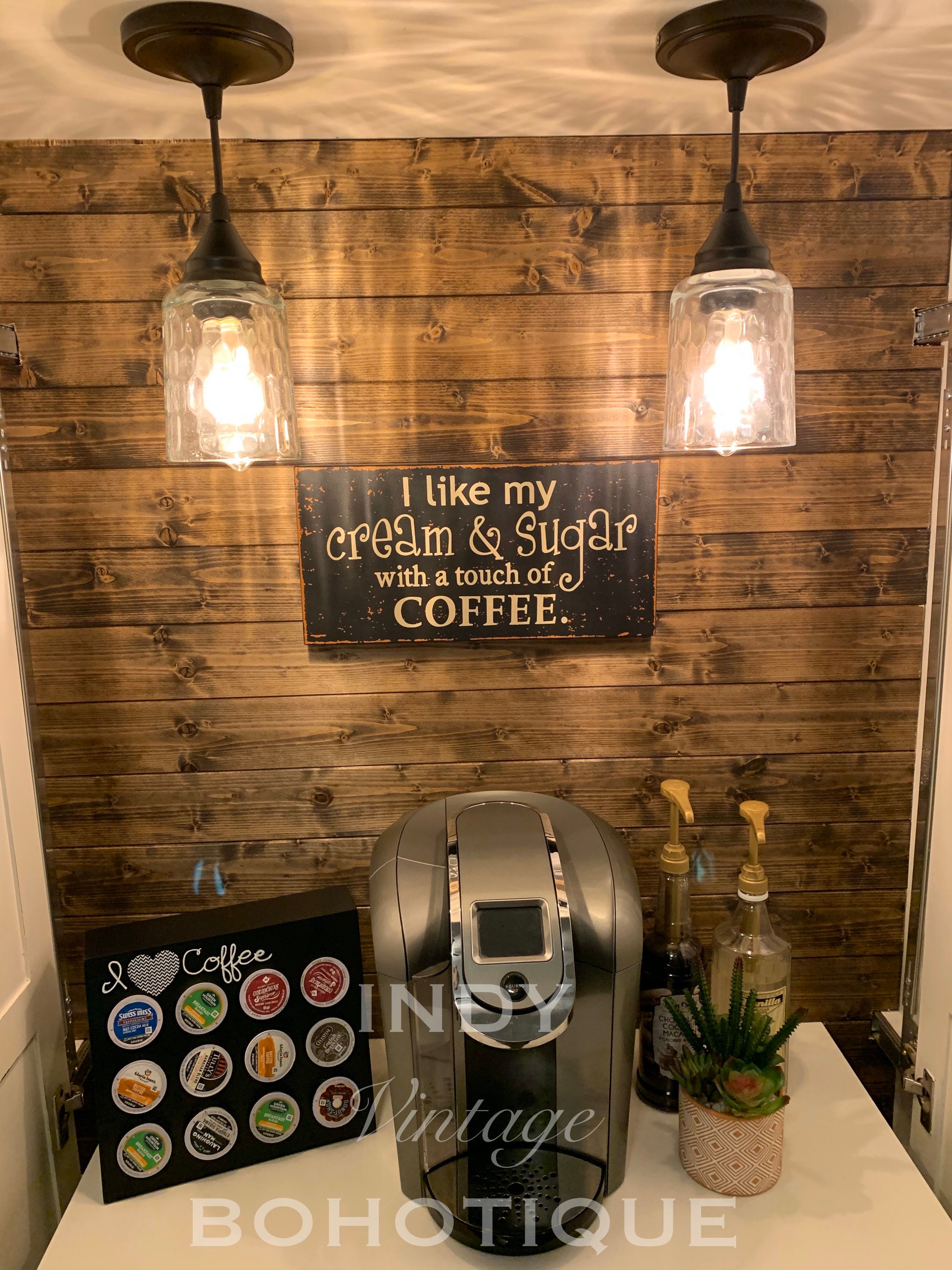 SOLD Custom Armoire Coffee Bar Coffee Station Beverage | Etsy Canada