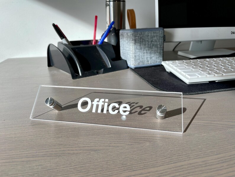 Office Door Acrylic Sign for Reception Clear Acrylic Door Sign With ...