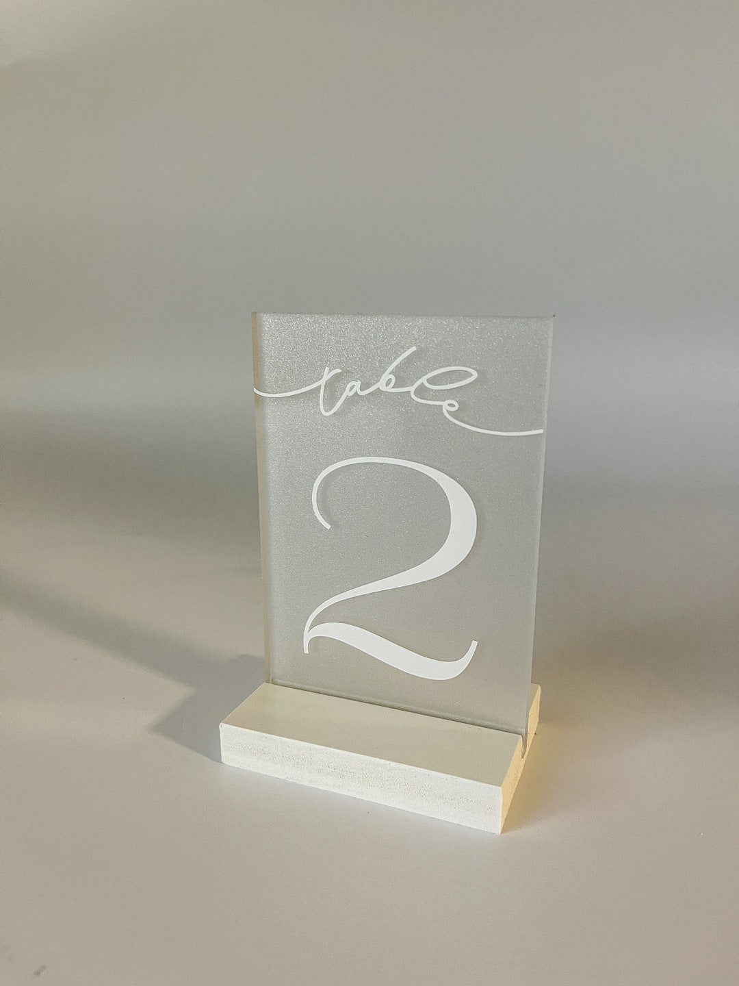 Wedding Table Numbers Plaques | Set of 5, 10, or 20 | Acrylic Wedding ...