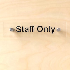 Office Door Acrylic Sign for Reception Clear Acrylic Door Sign With ...