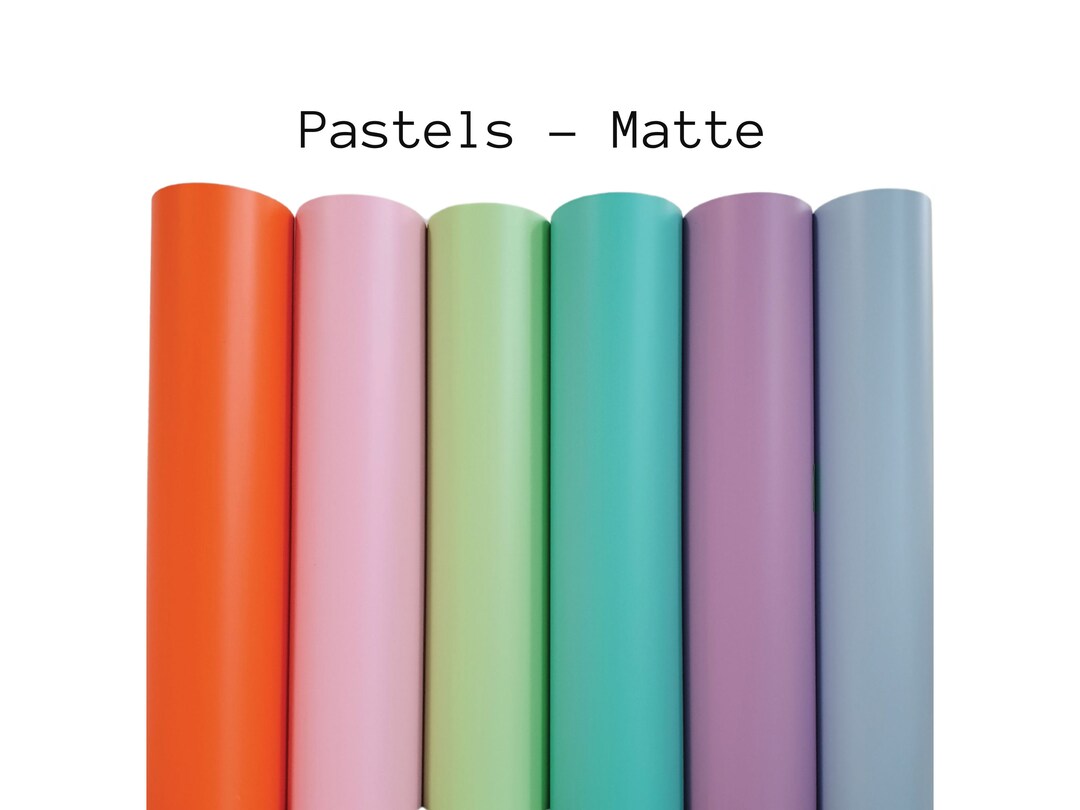 Permanent Craft Vinyl Rolls - Adhesive Vinyl Sheet in Pastel Colors for ...
