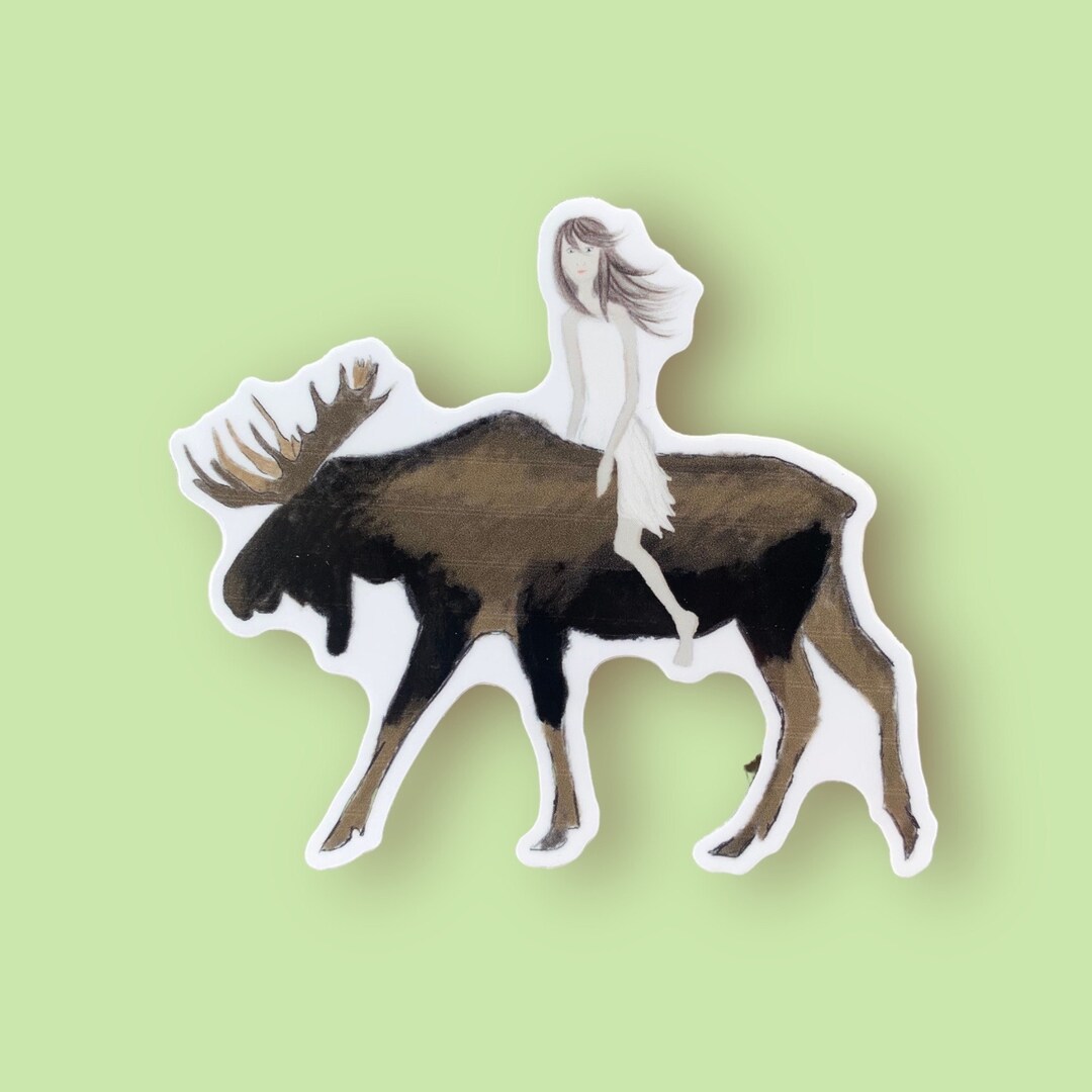 Alaskan Moose Princess Sticker - Etsy