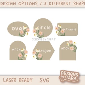 SVG Laser Floral Baby Girl Name Announcement Hospital Name Announcement ...