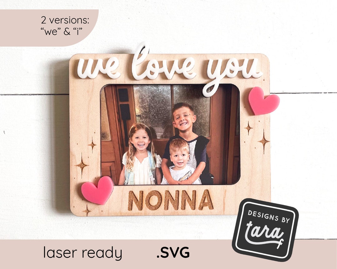 Laser Cut Picture Frame SVG | Mother’s Day Gift for Mom or Grandma ...