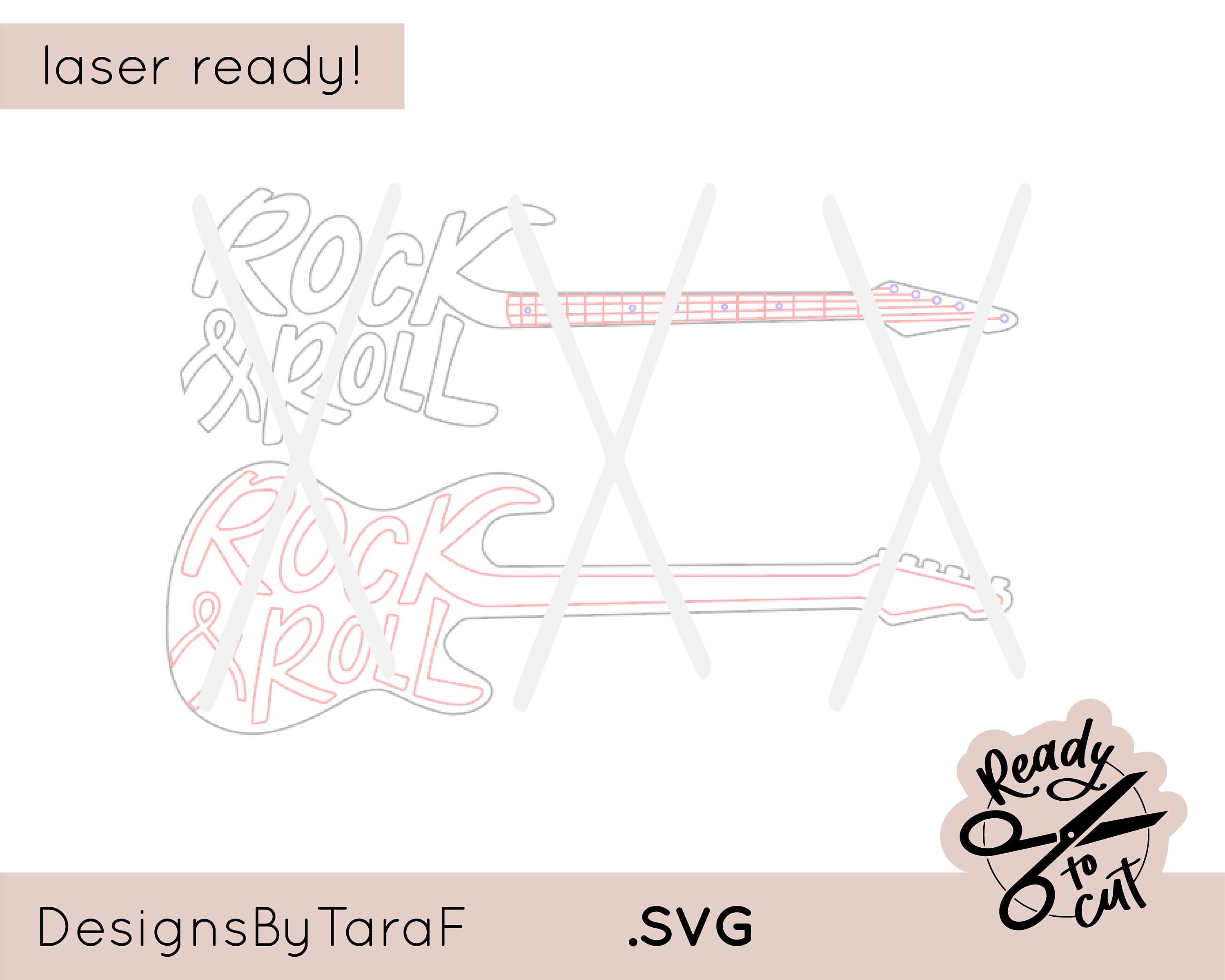 SVG Rock and Roll Baby Boy Girl Decor Guitar Nursery Kids - Etsy