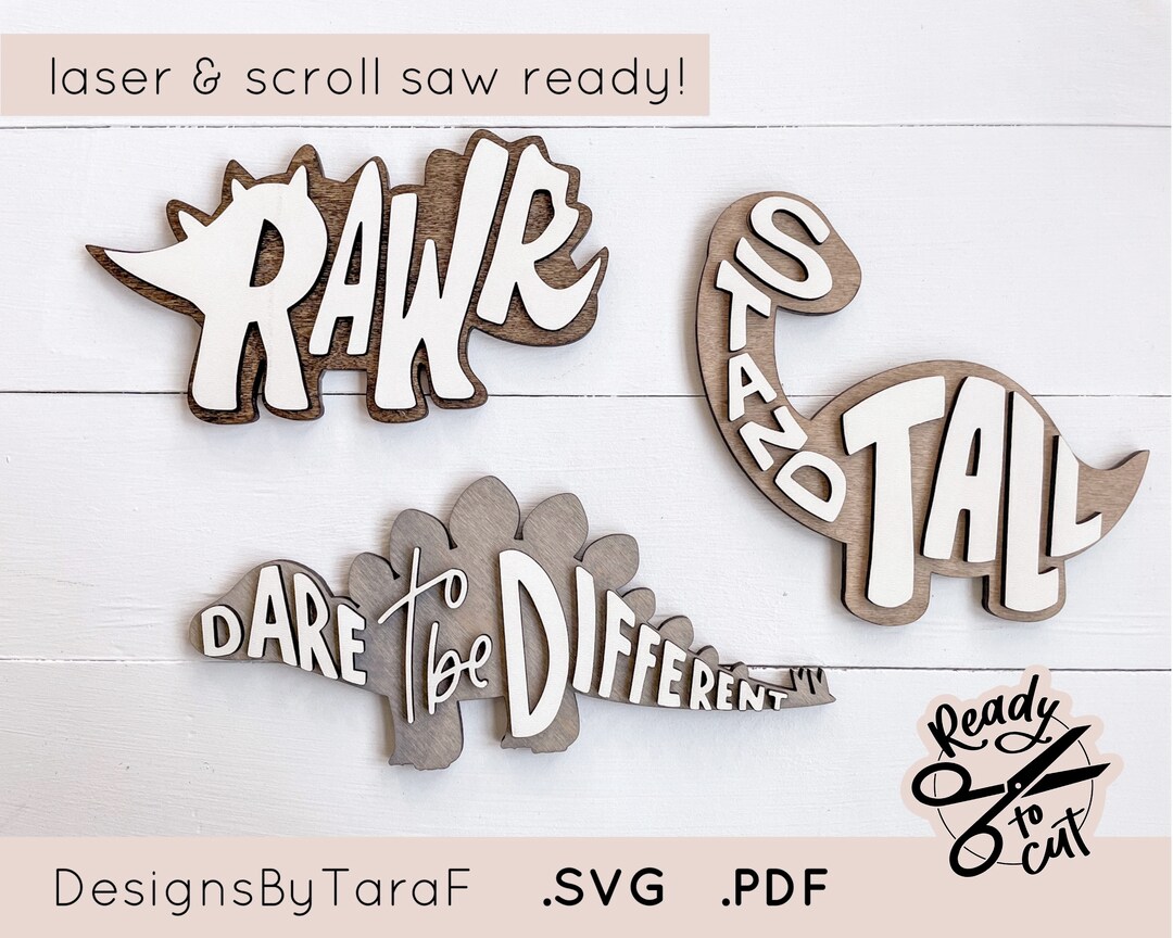 SVG Laser Dinosaur Stegosaurus Brontosaurus Boy Girl Decor File Quote ...
