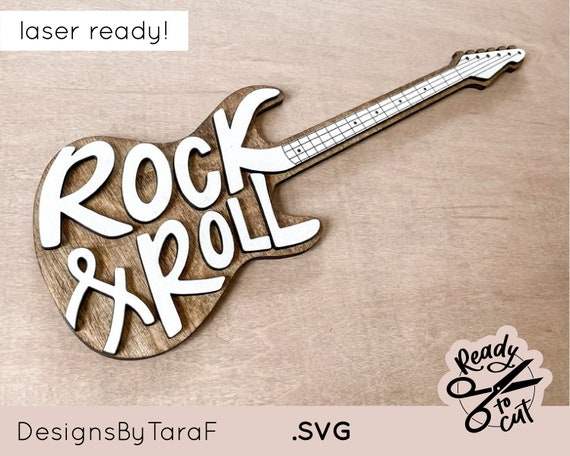 SVG Rock and Roll Baby Boy Girl Decor Guitar Nursery Kids | Etsy