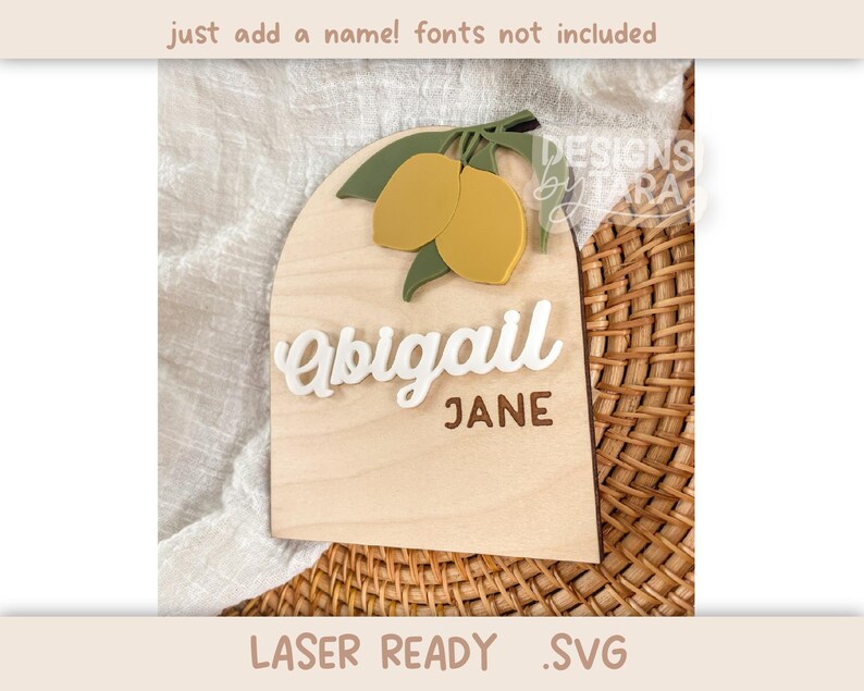 SVG Laser Lemon Baby Name Announcement Hospital Name Announcement ...