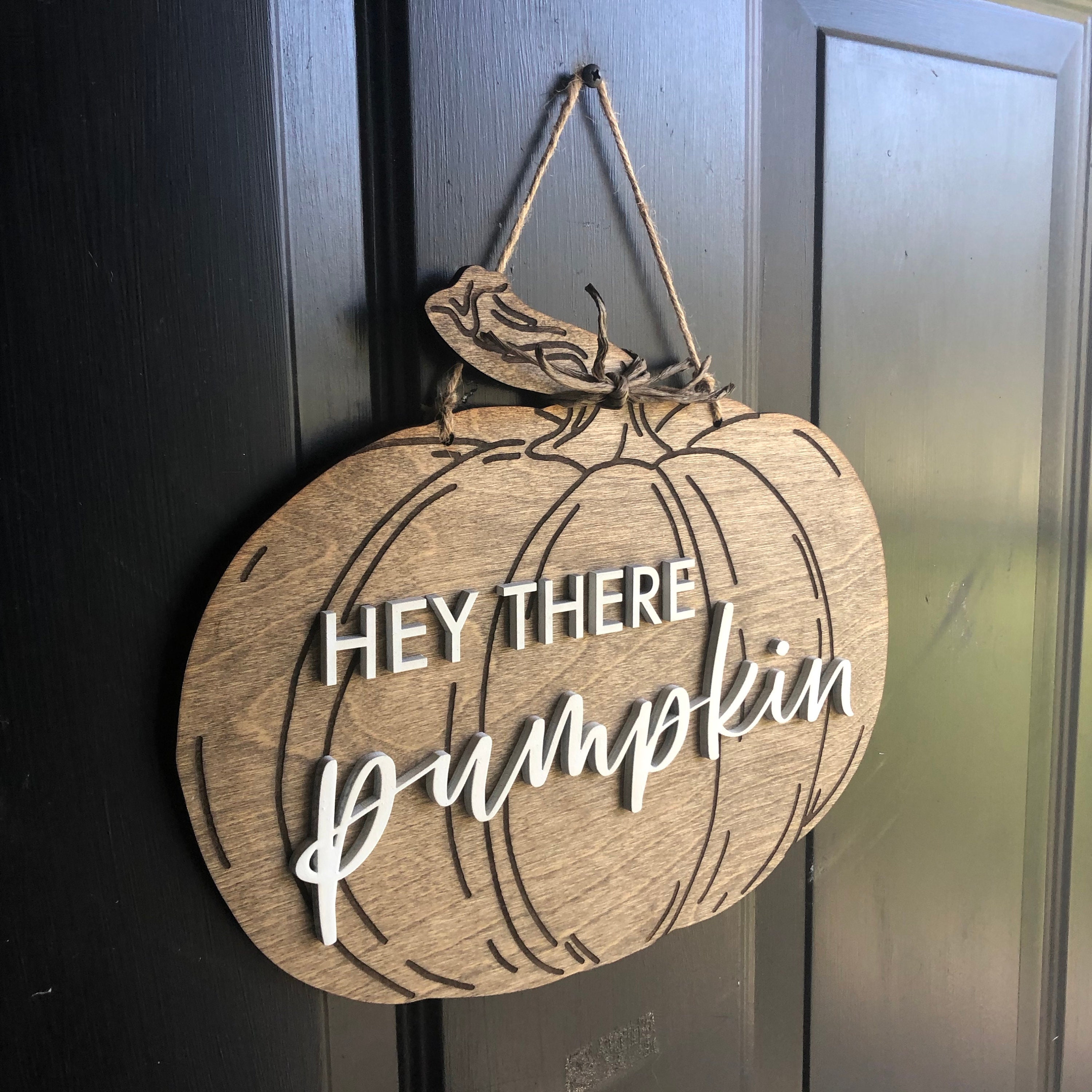 Hey There Pumpkin Door Hanger Decor Fall Halloween SVG | Etsy