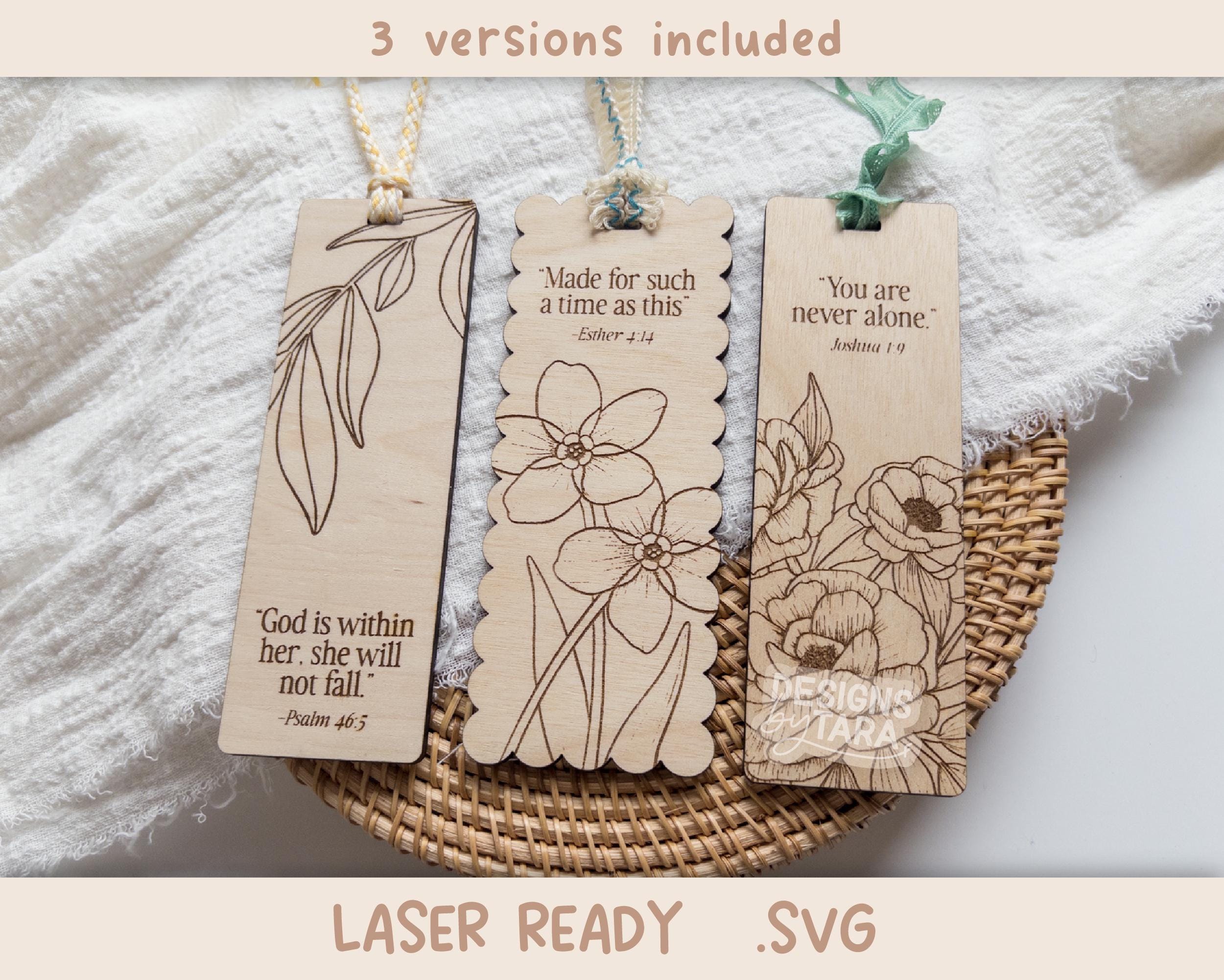 Scripture Bible Verse Bookmark SVG Bundle | Laser Cut Files for ...