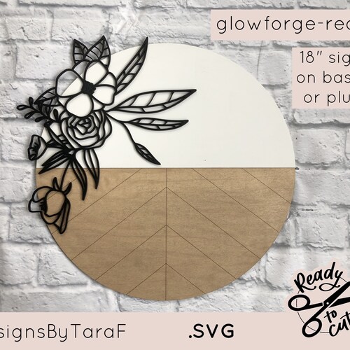 Eliza Jordan Laser Cut File Sign Svg Glowforge SVG Flower - Etsy