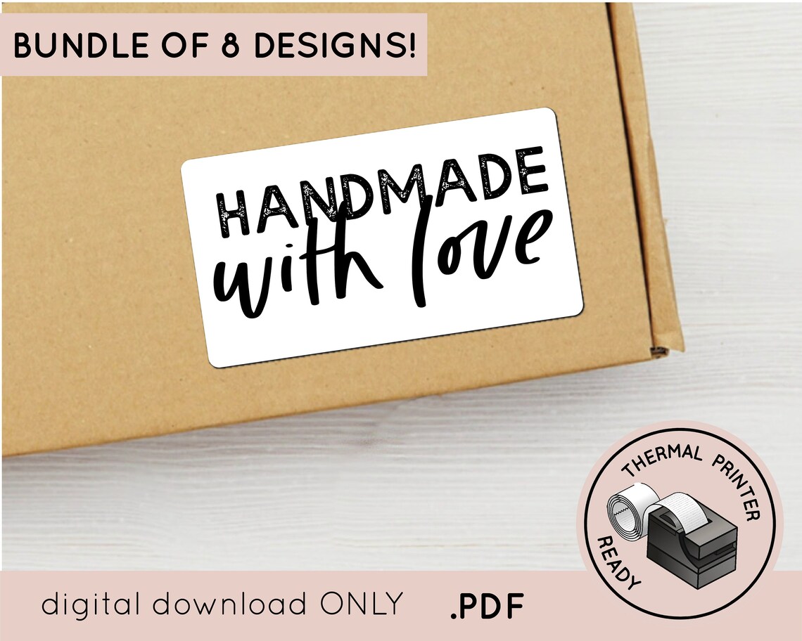 BUNDLE Thermal Printer PDF Label Design Label Template - Etsy
