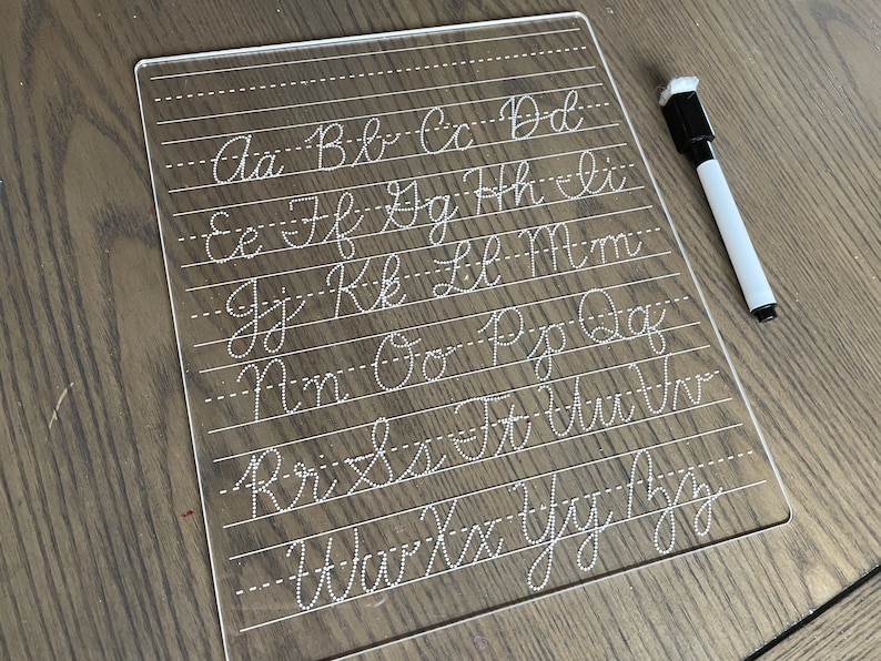 SVG Tracing Cursive Alphabet ABC Dry Erase Letter Tracing - Etsy