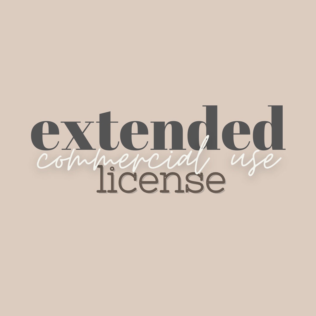 Extended Commercial Use License, SVG PDF, Commercial Cut File, Hand ...